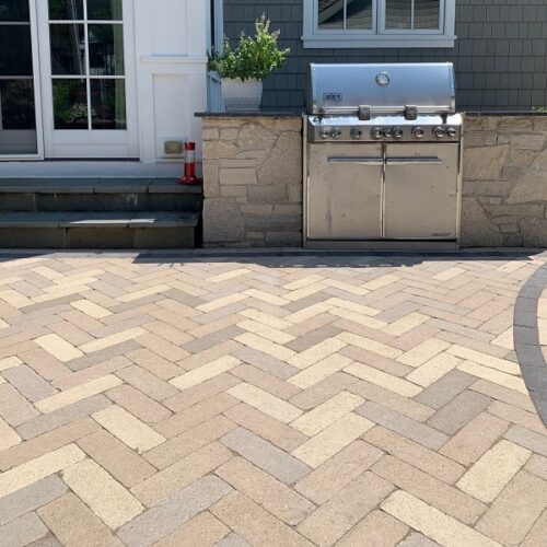 Belden, Plank Paver Tumbled 4x12 Greige Blend - Lurvey